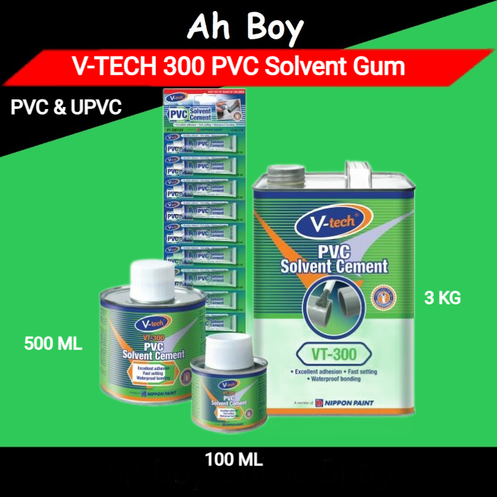 V-TECH VT 300 PVC Solvent Gum / PVC & UPVC Pipe Glue (100ml / 500ml / 3KG) | Shopee Malaysia