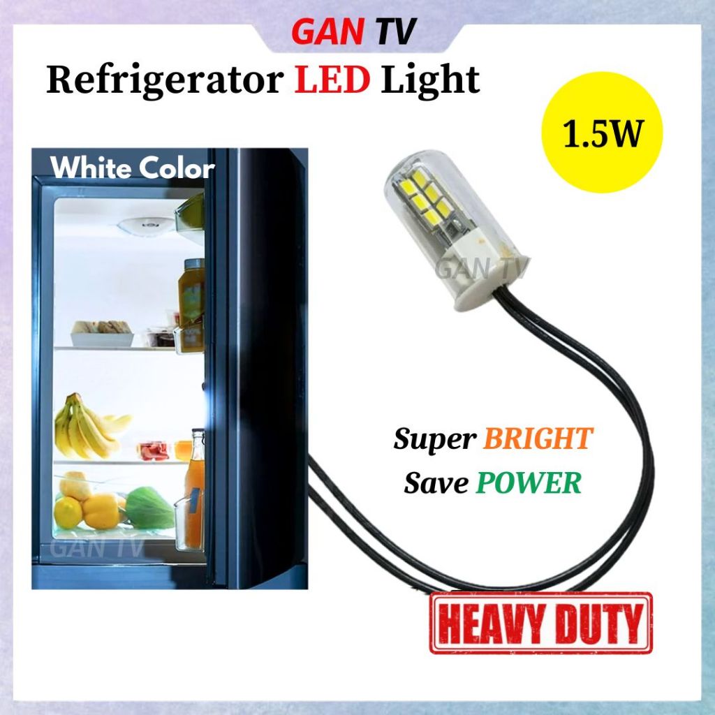 Heavy Duty Refrigerator LED 1.5W White Super Bright Freezer Light Bulb ...
