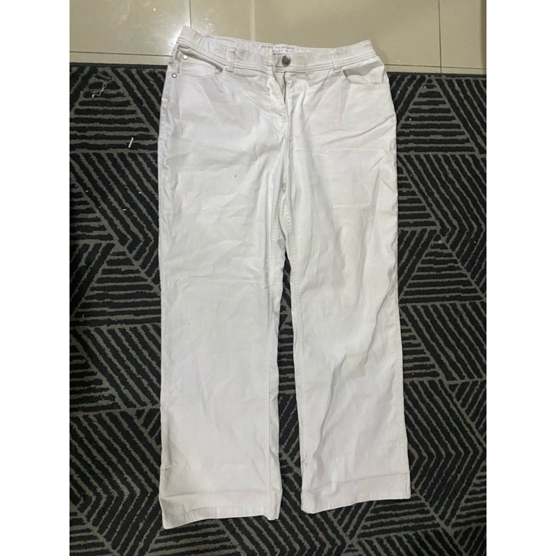 **LELONG!!!**WIDE LEG WHITE JEANS WOMEN LADIES SELUAR JEANS PEREMPUAN ...