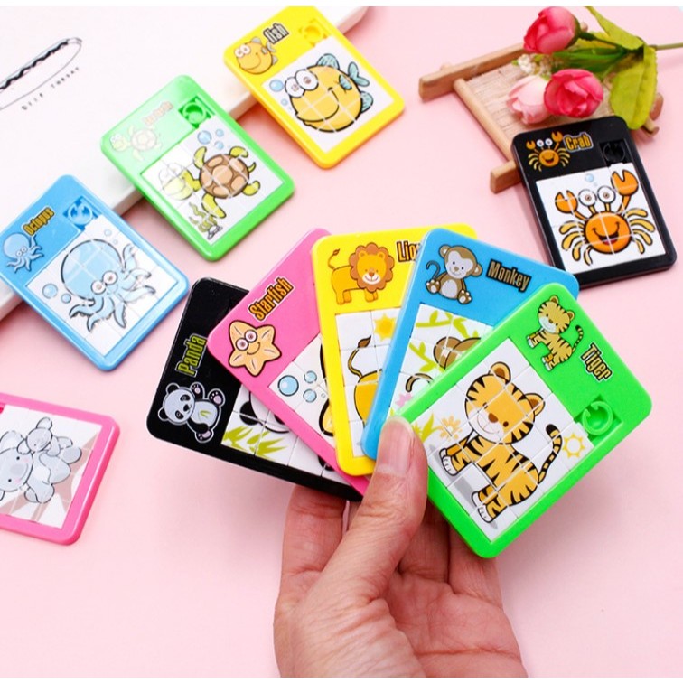 Animal theme Slide Puzzle Games Huarong Sliding Puzzle Plastic Slide ...