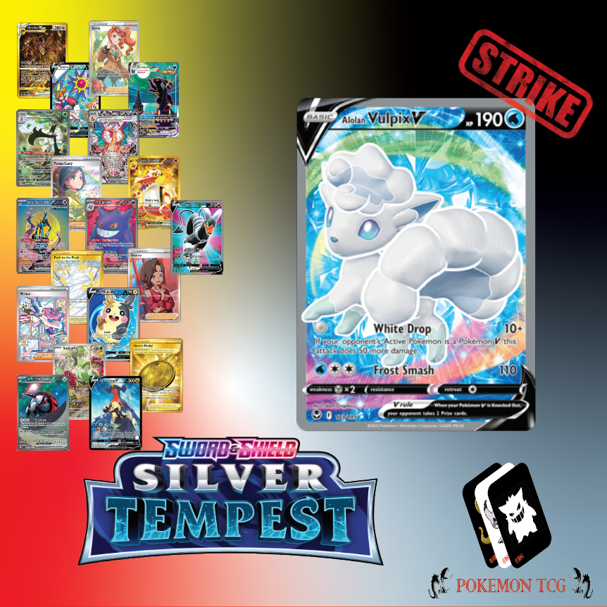 Alolan Vulpix V 173/195 Silver Tempest PTCG | Shopee Malaysia