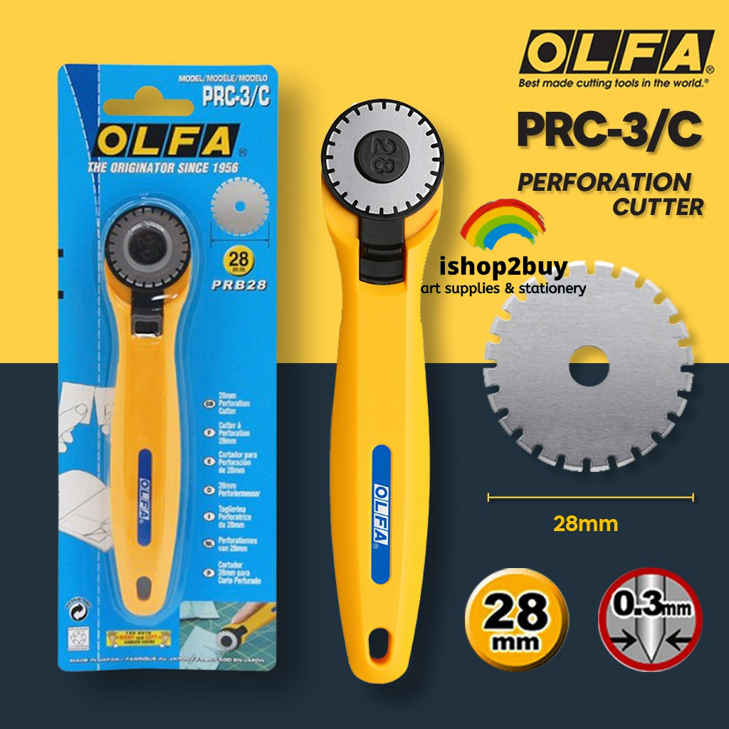 Olfa PRC-3 Perforation Cutter 28mm Cutter Craft Art Line Cutter Pisau Mata Garisan Tear Off Olfa ...