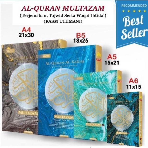 AL QURAN MULTAZAM A6 A4 B5 A4 ALQURAN TAFSIR BIL HADIS TERJEMAHAN ...