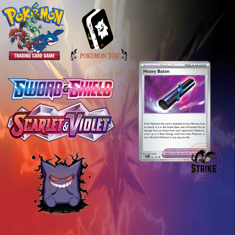 Pokemon Trainer Card - Heavy Baton 151/162 SV05 Temporal Forces ...