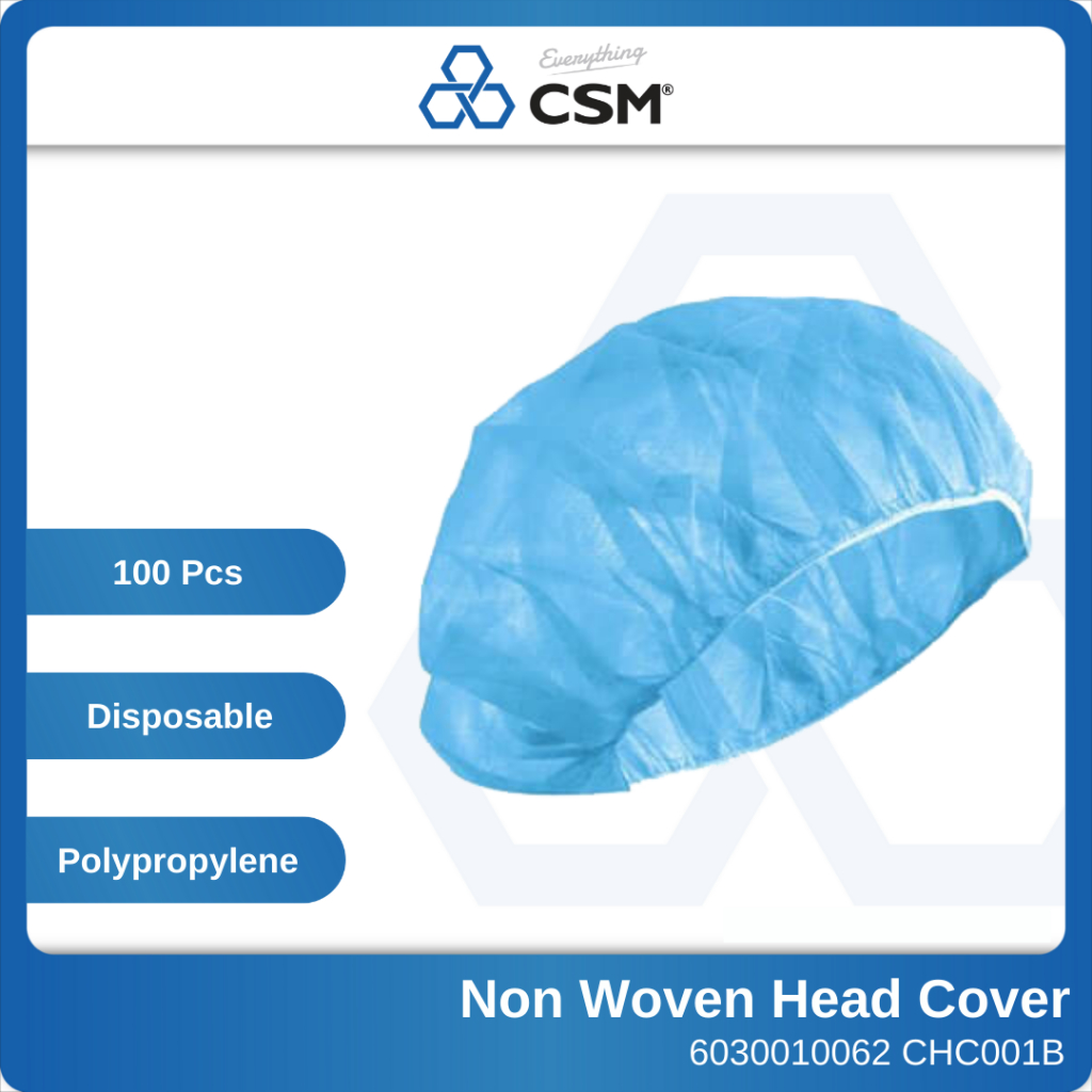 CSM Blue White Non Woven Disposable Head Cover 100 Pcs | Shopee Malaysia
