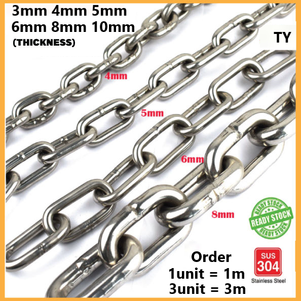 304 Stainless Steel Chain 3mm-10mm SS304 Chain Anchor Chain Pet Chain ...