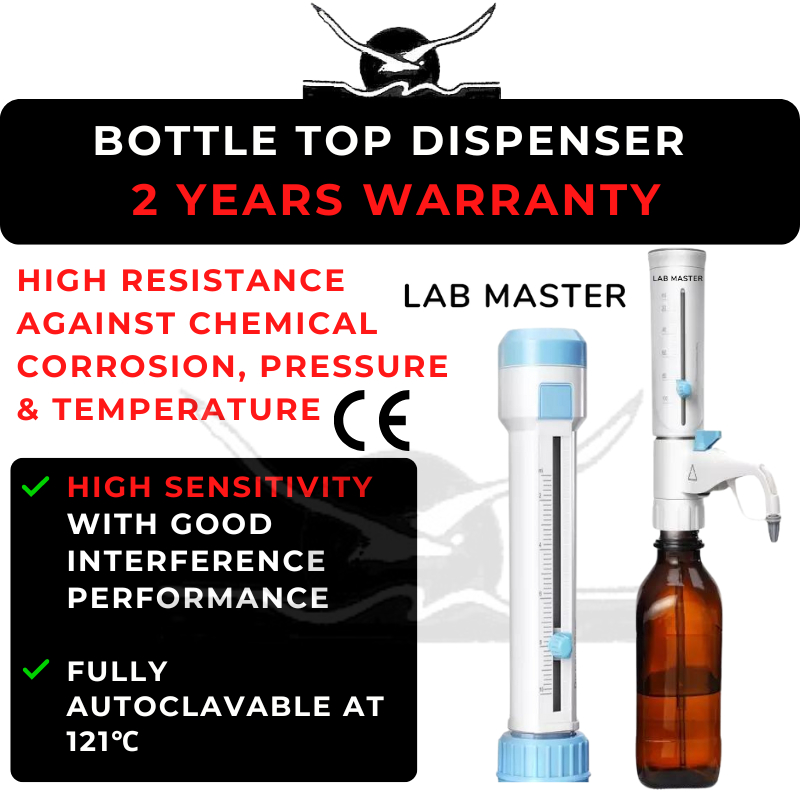 LAB MASTER MALAYSIA Bottle Top Dispenser Autoclavable Adjustable Lab ...