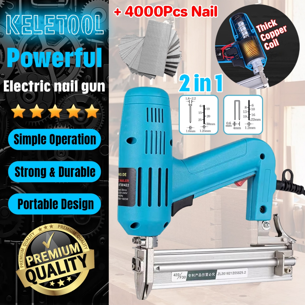 F30 Electric Nail Gun Stapler Gun Brad Nailer Straight Nail Gun ...