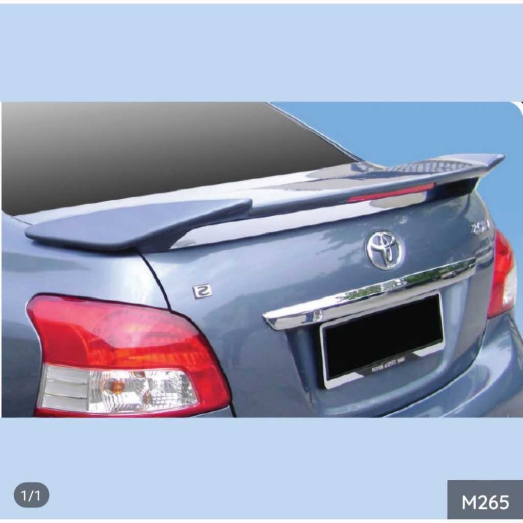 Toyota Vios 2nd Generation 2008-2013 TRD V3 Spoiler With LED Fiber Body ...