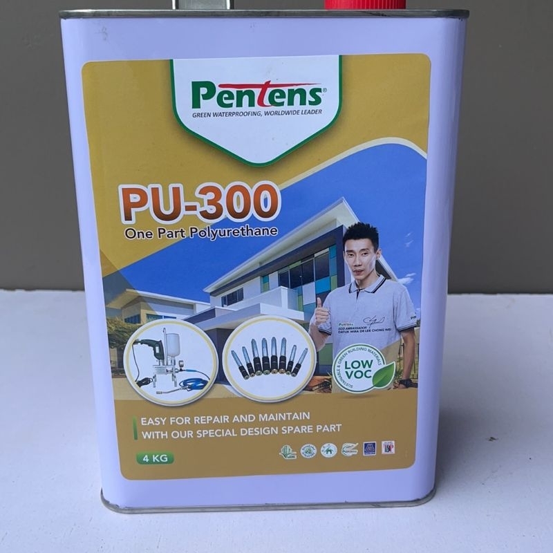 READY STOCK ! PENTENS PU 300 (4KG) One-part Polyurethane Hydrophobic PU ...