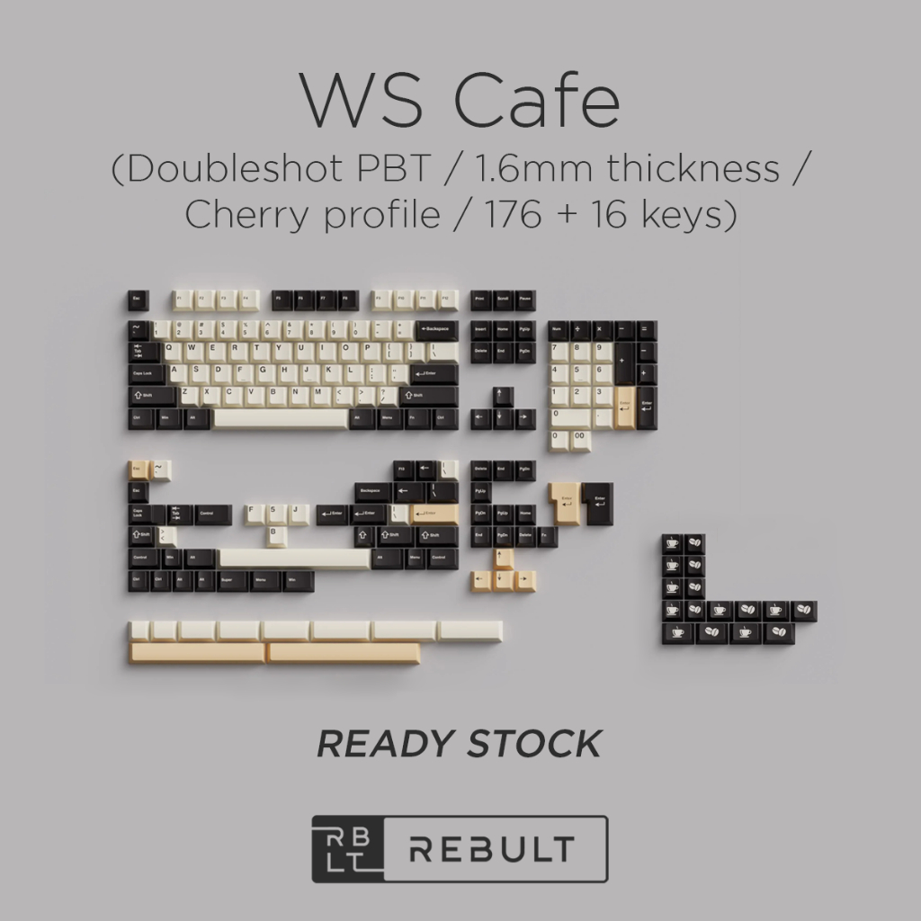 WS Cafe Doubleshot PBT Keycaps Set for Mechanical Keyboards | Shopee ...