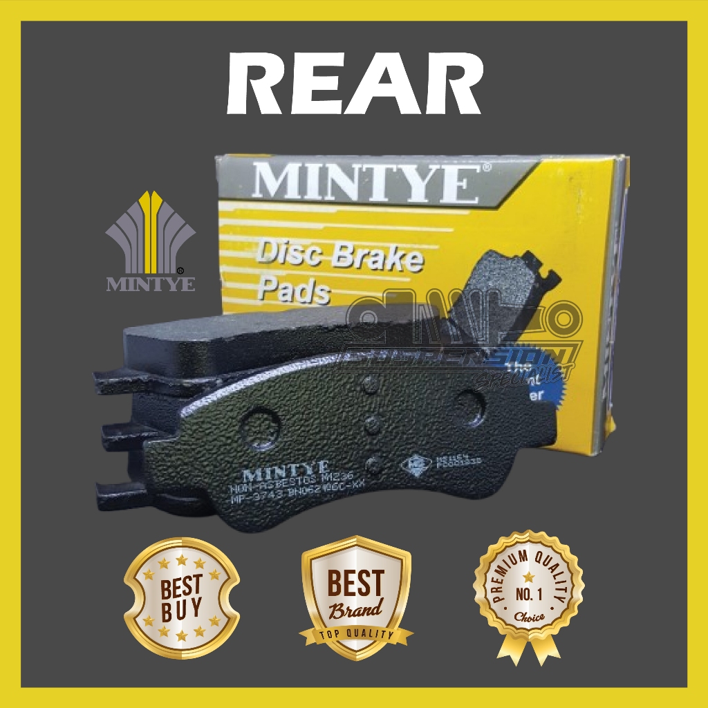 PROTON GEN 2, SATRIA NEO, PERSONA REAR DISC BRAKE PAD ORIGINAL MINTYE 4 ...