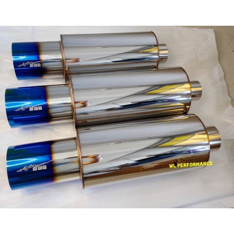 HKS JDM Muffler Titanium Colour Tip Big Muffler Stainless Steel 304 ...