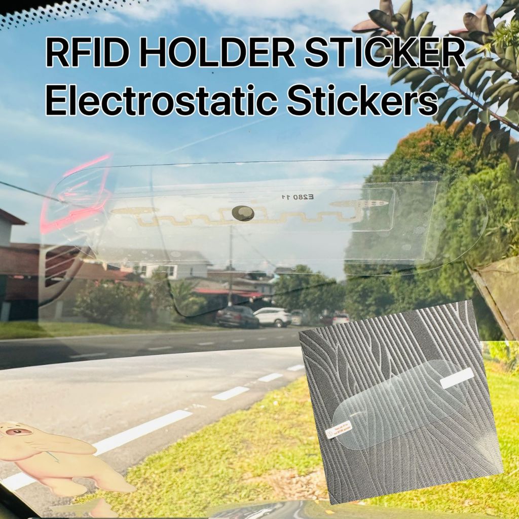 RFID Holder TnG Windscreen Sticker | 静电贴纸 | No Gum | 无胶Car Windscreen ...