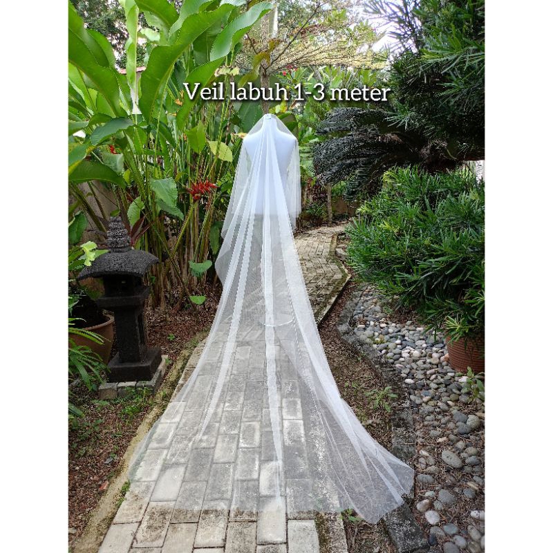 plain veil labuh 1 meter - 3 meter available 13 warna | Shopee Malaysia