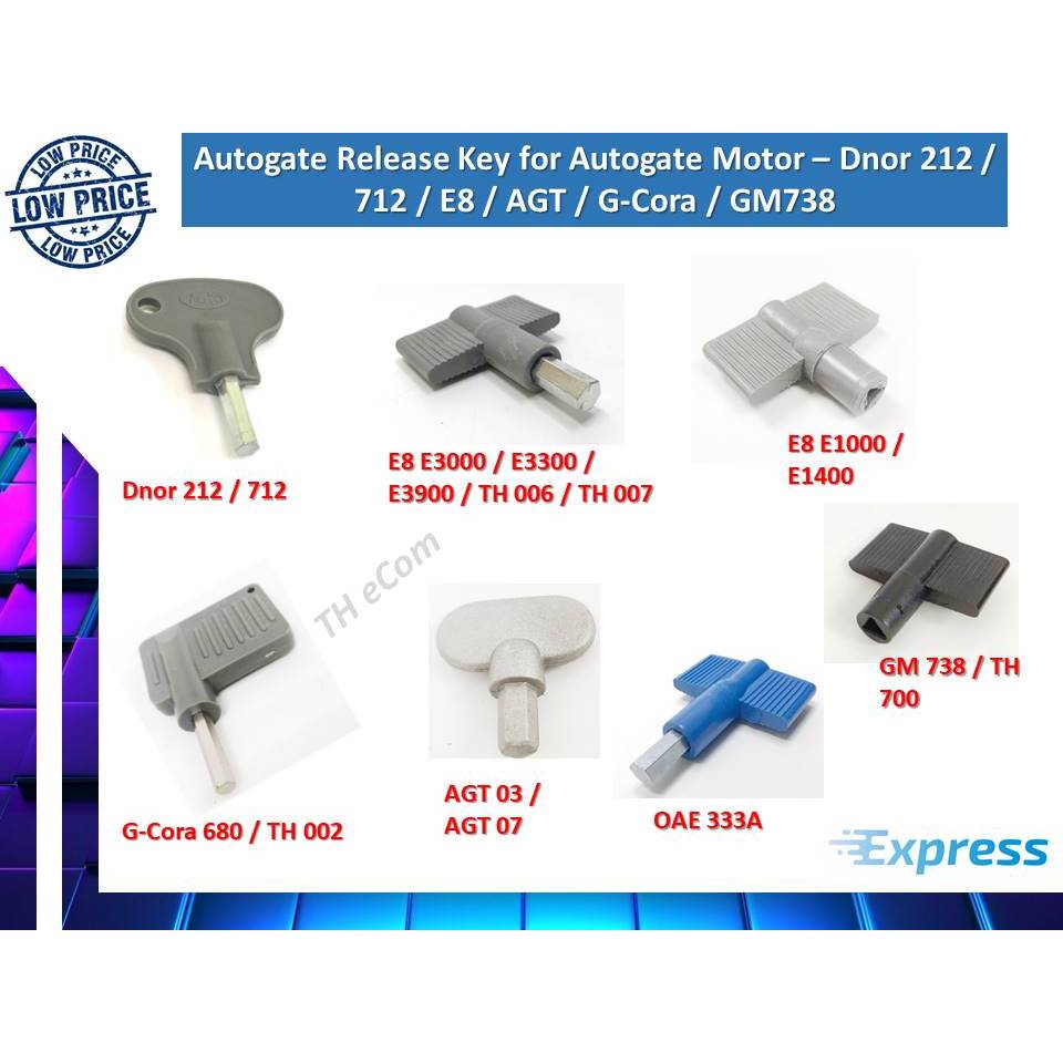 Autogate Release Key for Dnor 212 / Dnor 712 / OAE 333A / E8 E3000 ...