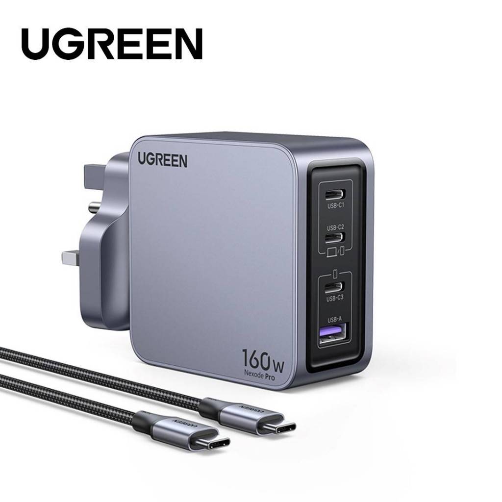 # UGREEN NEXODE PRO GaN FAST CHARGER WITH 1.5M USB-C CABLE [ 160W / 100W / 65W ] | Shopee Malaysia