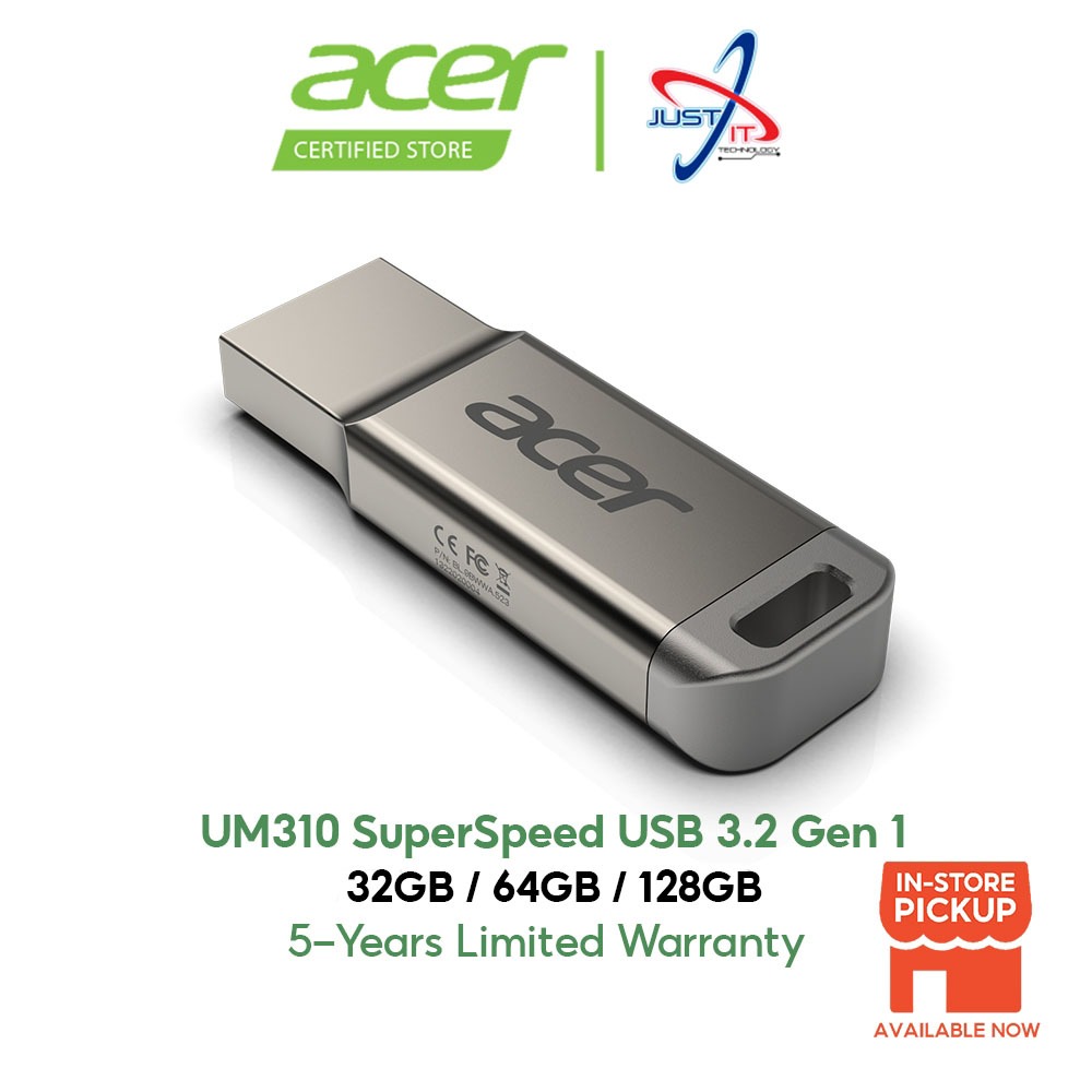 ACER UM310 SuperSpeed USB 3.2 Gen 1 Flash Drive (32GB / 64GB / 128GB) | Shopee Malaysia