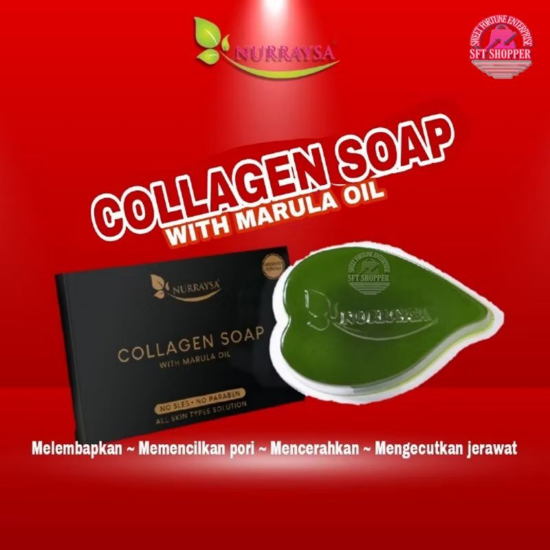 NURRAYSA COLLAGEN SOAP With Marula Oil Nurraysa Rawat Kurap Ruam Ekzema ...