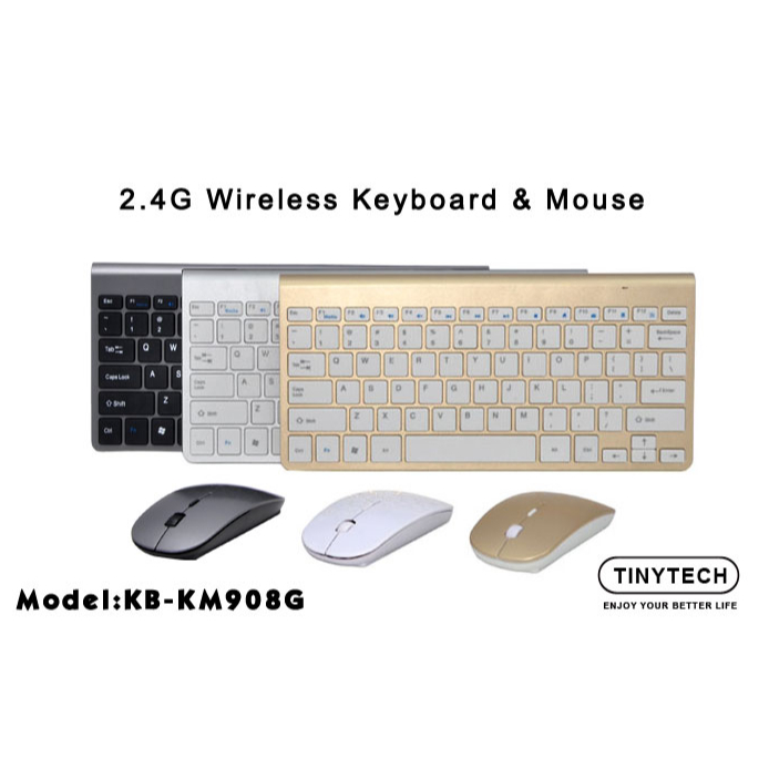 TINYTECH 2.4GHz WIRELESS KEYBOARD & MOUSE COMBO SET (KB-KM908G ...