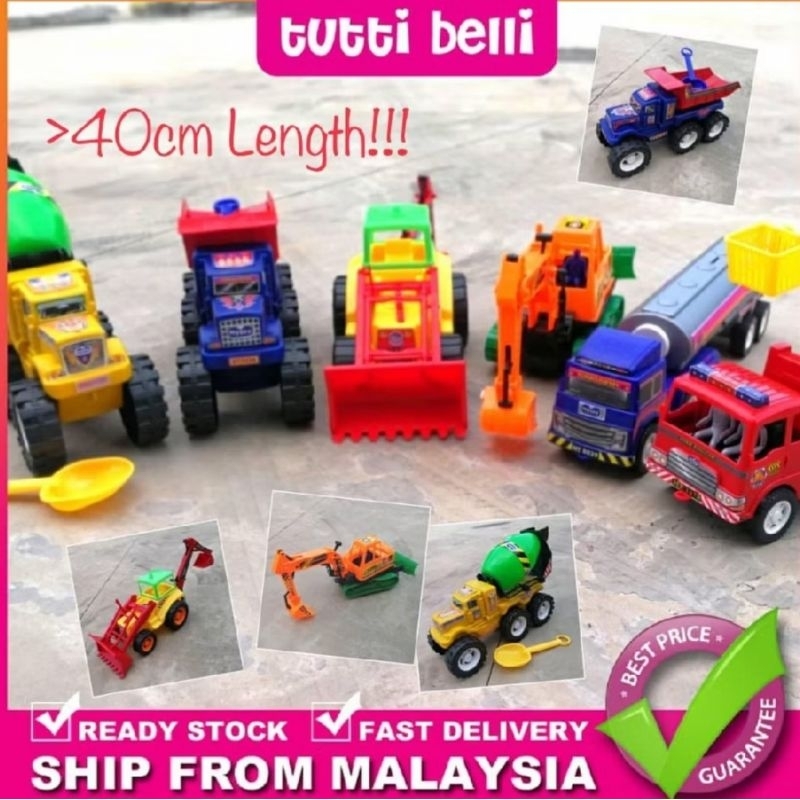 BIG SIZE Kid Construction Lorry Truck Car Beach Toy / Mainan Lori Pasir ...