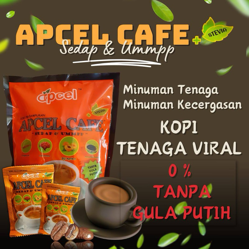 APCEL CAFE STEVIA - KOPI APCEL TANPA GULA PUTIH | Shopee Malaysia