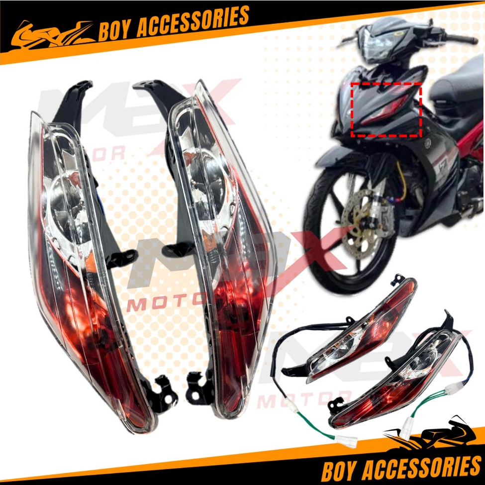 YAMAHA LAMPU SIGNAL DADA DEPAN CUTTING VIETNAM LC135 V2 FRONT SIGNAL SET WITH SIAP SOCKET PNP LC ...