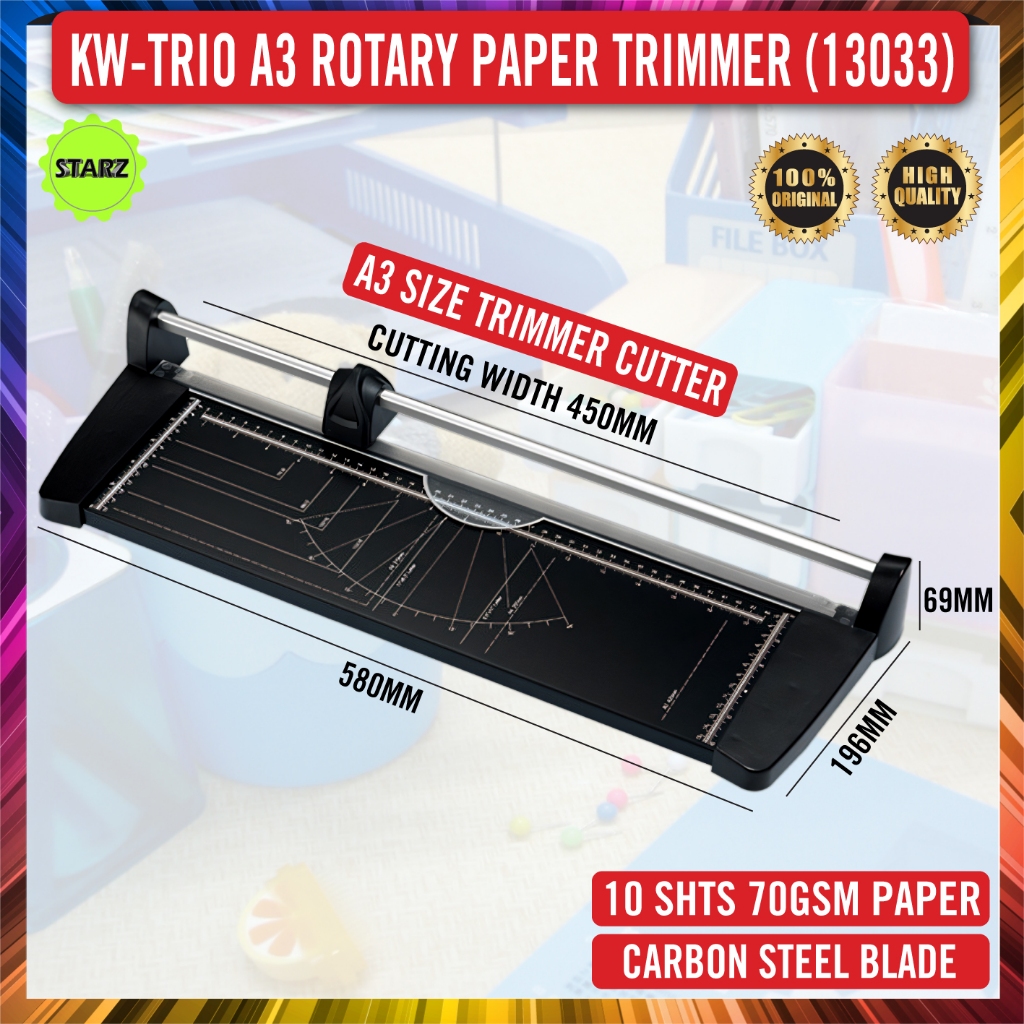 KW-Trio A3 Size Rotary Paper Trimmer / A3 Trimmer Paper Cutter Capacity ...