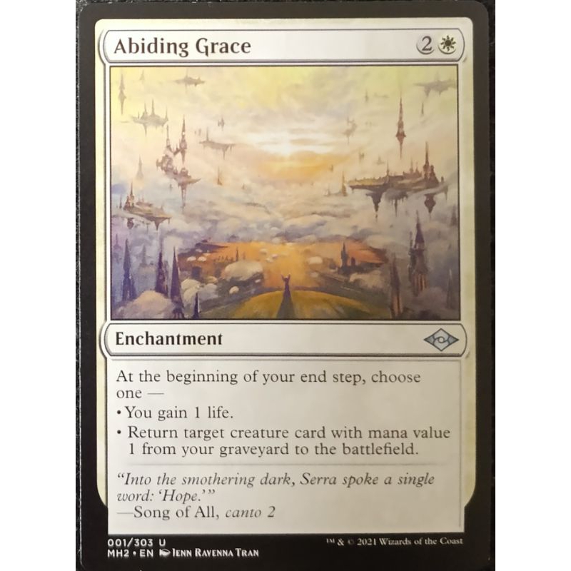 Magic The Gathering : Abiding Grace Uncommon Modern Horizons 2 card. | Shopee Malaysia