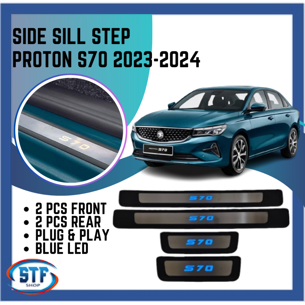 Proton S70 2023-2024 Blue LED Door Side Sill Step Plate 4 PCS | Shopee ...