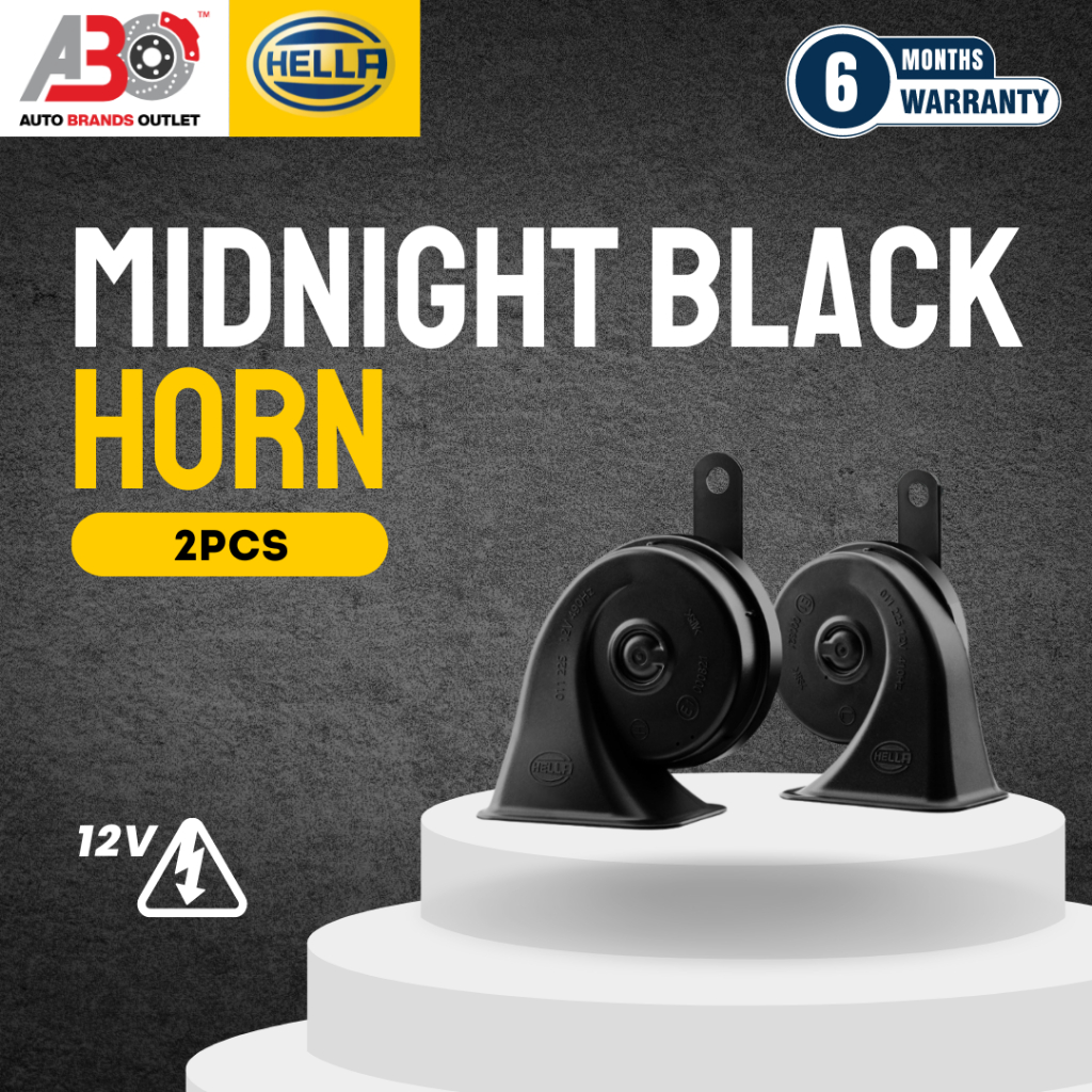 HELLA 12V Midnight Black Twin Tone Fanfare Horn - 3FH 011 225 111 ...