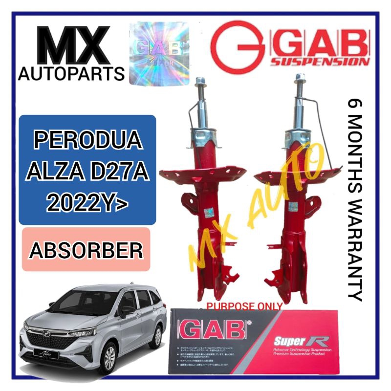 ORIGINAL GAB SUPER R HEAVY DUTY PERODUA ALZA D27A 2022-2025 FRONT OR ...