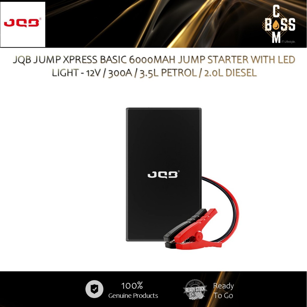 JQB JUMP XPRESS BASIC 6000MAH JUMP STARTER WITH LED LIGHT - 12V / 300A ...