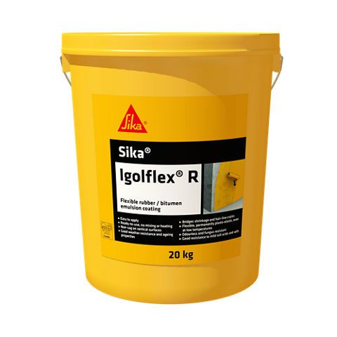 SIKA IGOLFLEX R (20KG) FLEXIBLE RUBBER BITUMEN EMULSION COATING ...