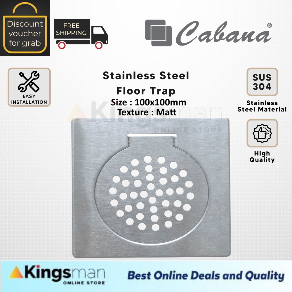 [Kingsman] CABANA Stainless Steel 304 Material Floor Trap Bathroom ...