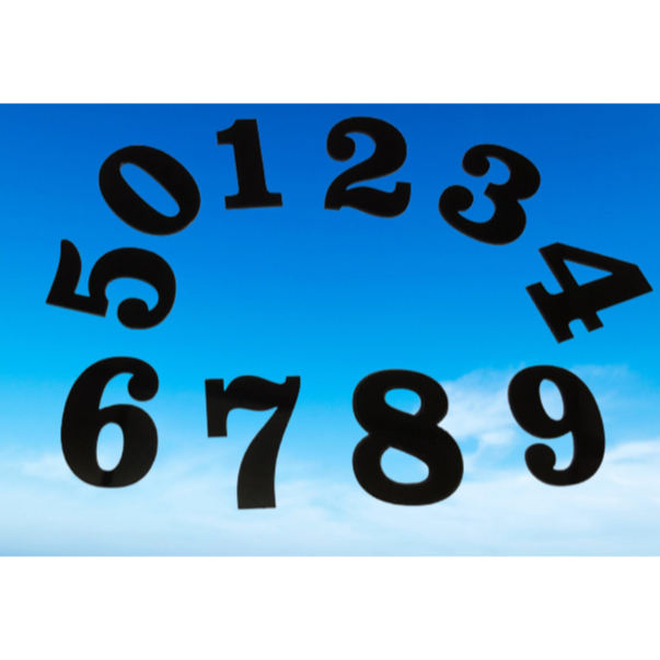 House Number Letter box Number40mm Pick Up Numbering Acrylic Black ...