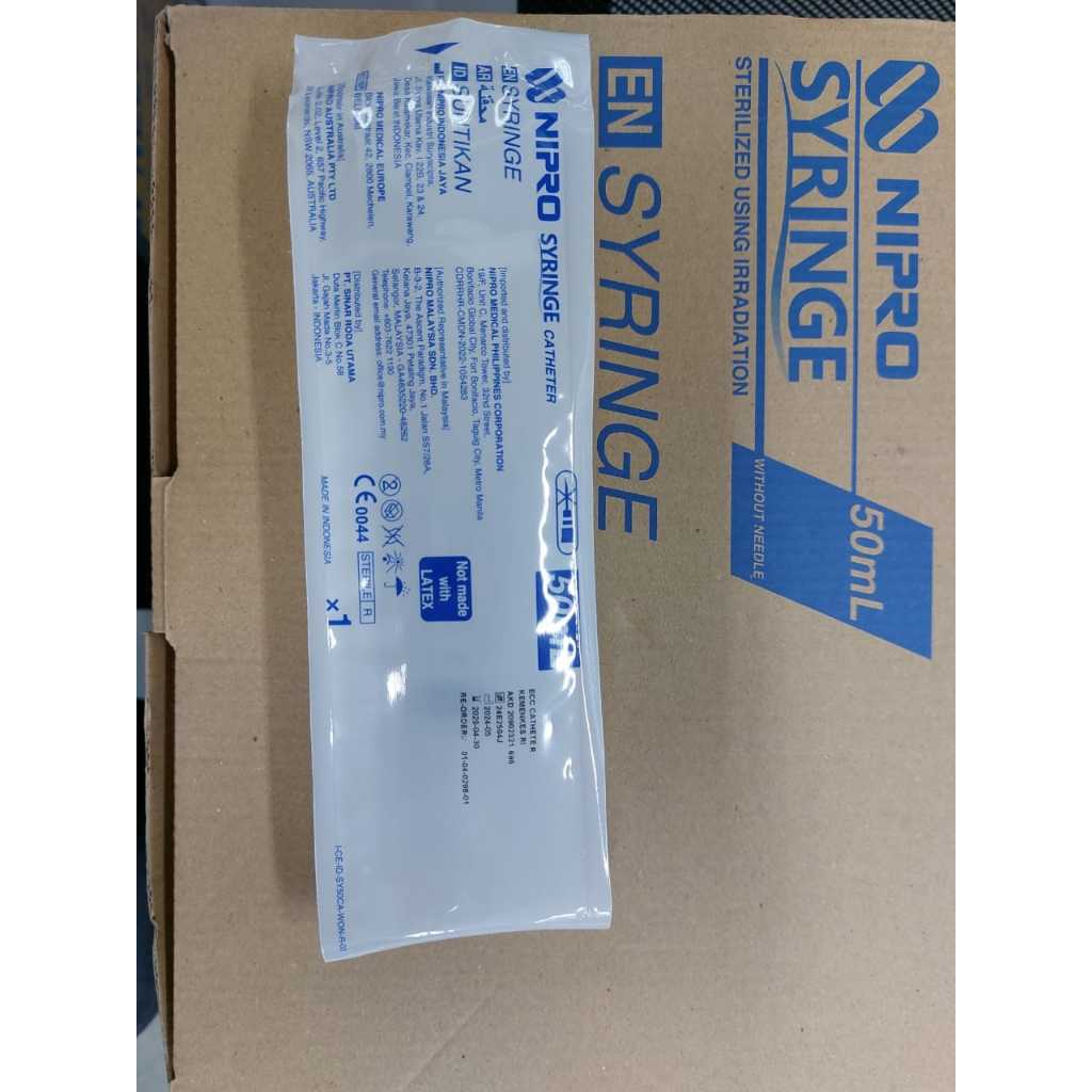 NIPRO SYRINGE 50ML CATHETER TIP without NEEDLE [ENCENTRIC TIP] 1PC ...