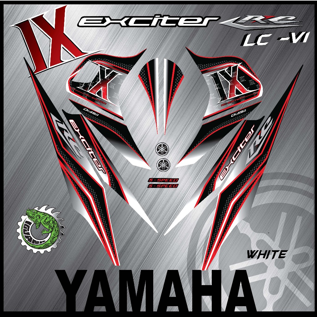 STRIPE MOTOR YAMAHA LC135 V1 EXCITER-RC ( 17 ) IX CUSTOM STRIPE ( READY ...