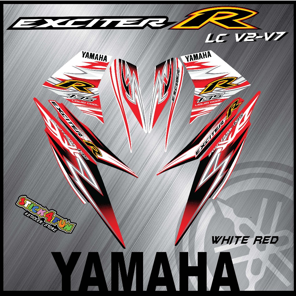 STRIPE MOTOR YAMAHA LC135 V2-V7 EXCITER R (153) CUSTOM STRIPE ( READY ...