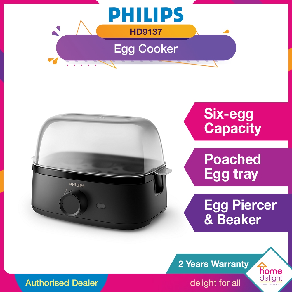 Philips Egg Cooker HD9137 Soft, medium, hard boiled and poached ...