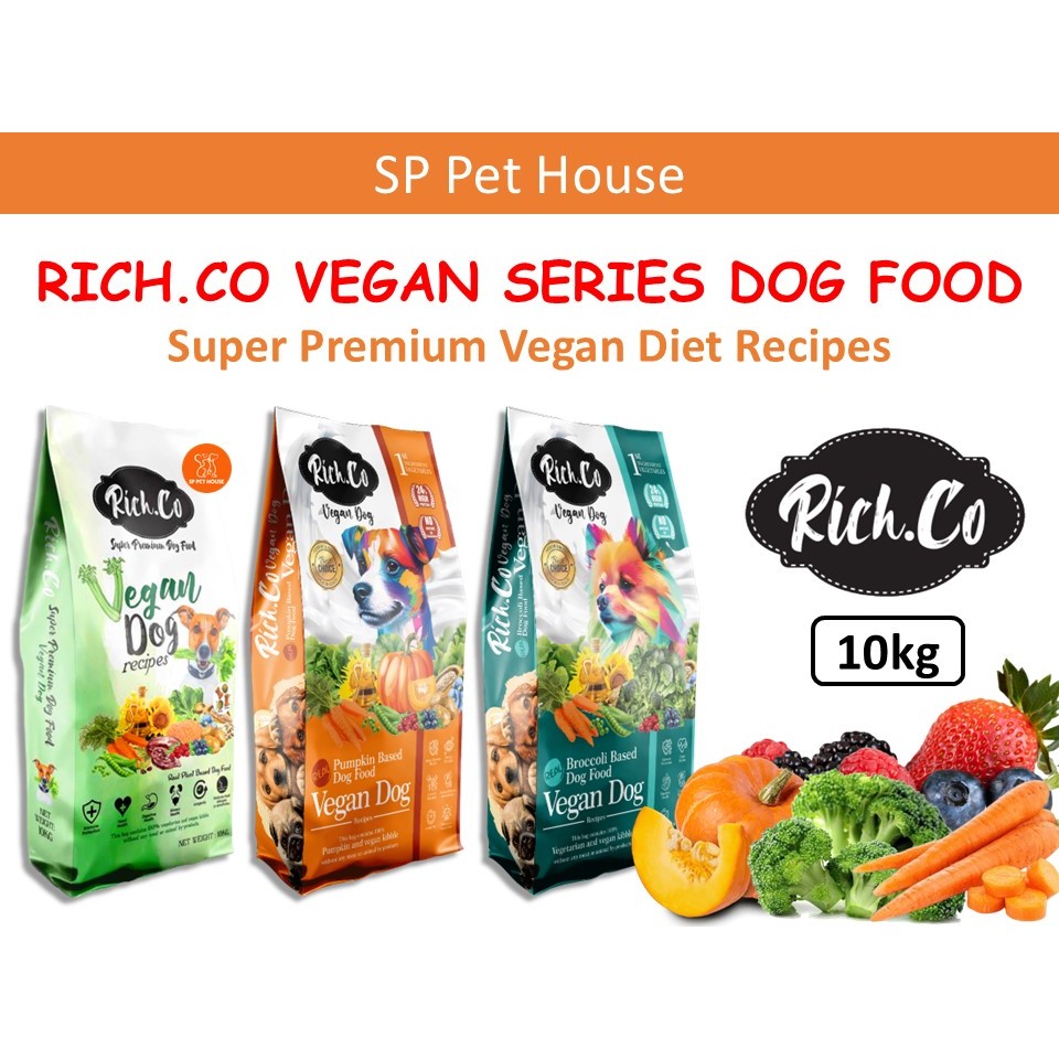 *10KG* Rich.Co Super Premium Vegetarian Recipes Vegan Dog Food - 🥬 ...