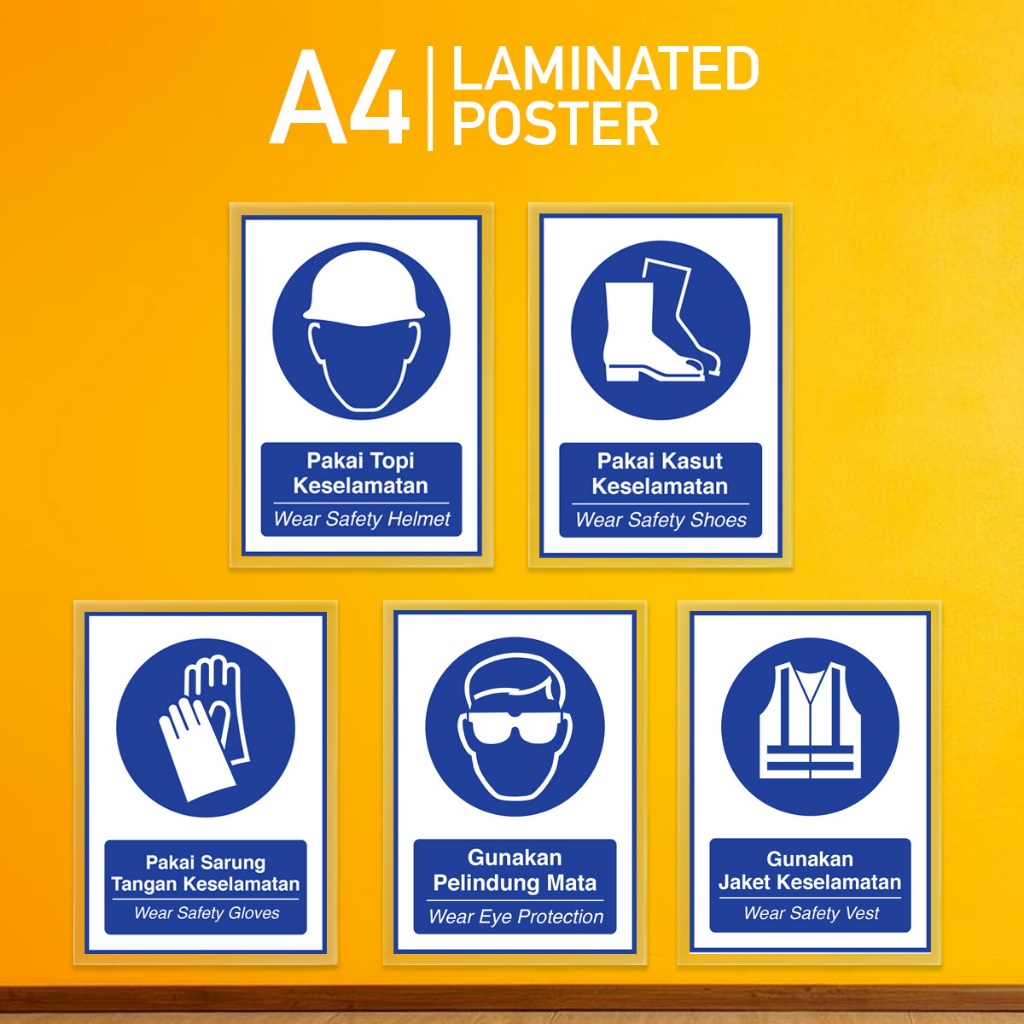 [Laminated Poster] A4 Size Papan Tanda Signage SAFETY SIGN TOOLS/POSTER ...