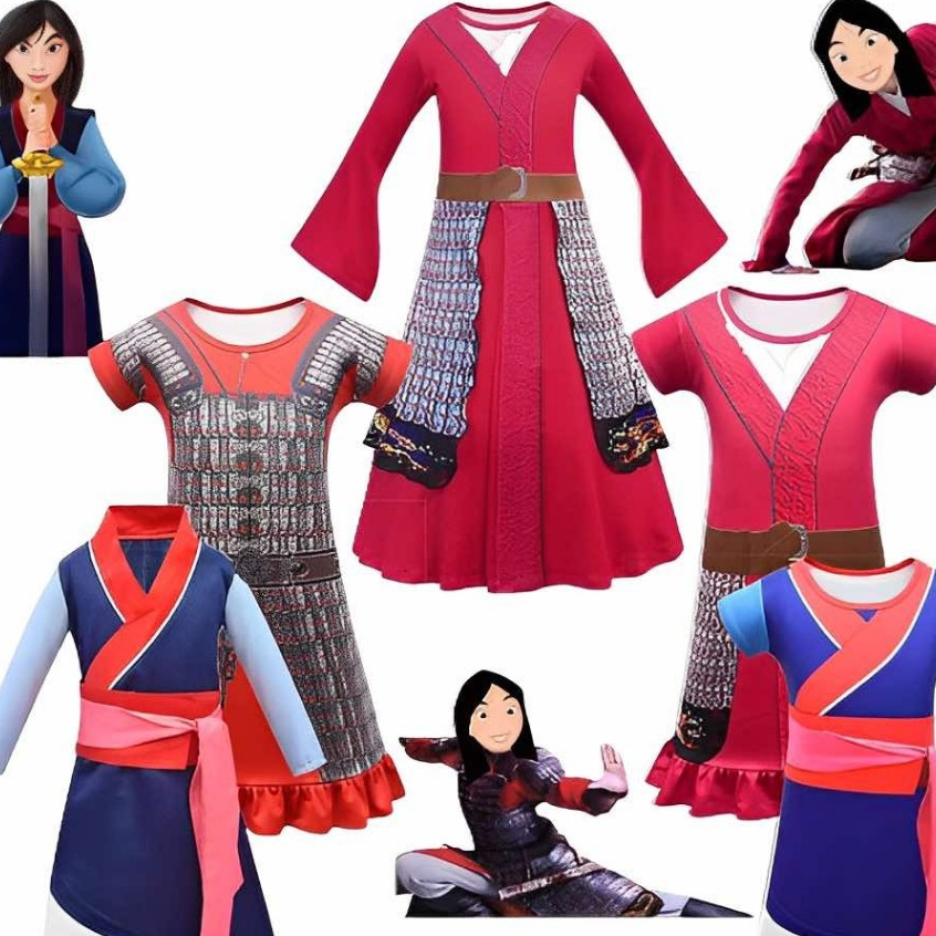 💥Malaysia Ready Stock💥Child Anime Mulan Red Hero Halloween Party ...