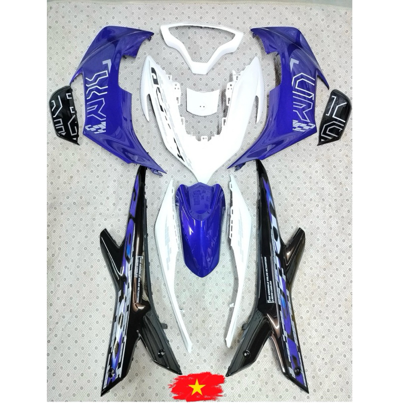 🇻🇳AEROX NVX V2 HLY COVER SET 2024 BLUE-WHITE 💙 | Shopee Malaysia