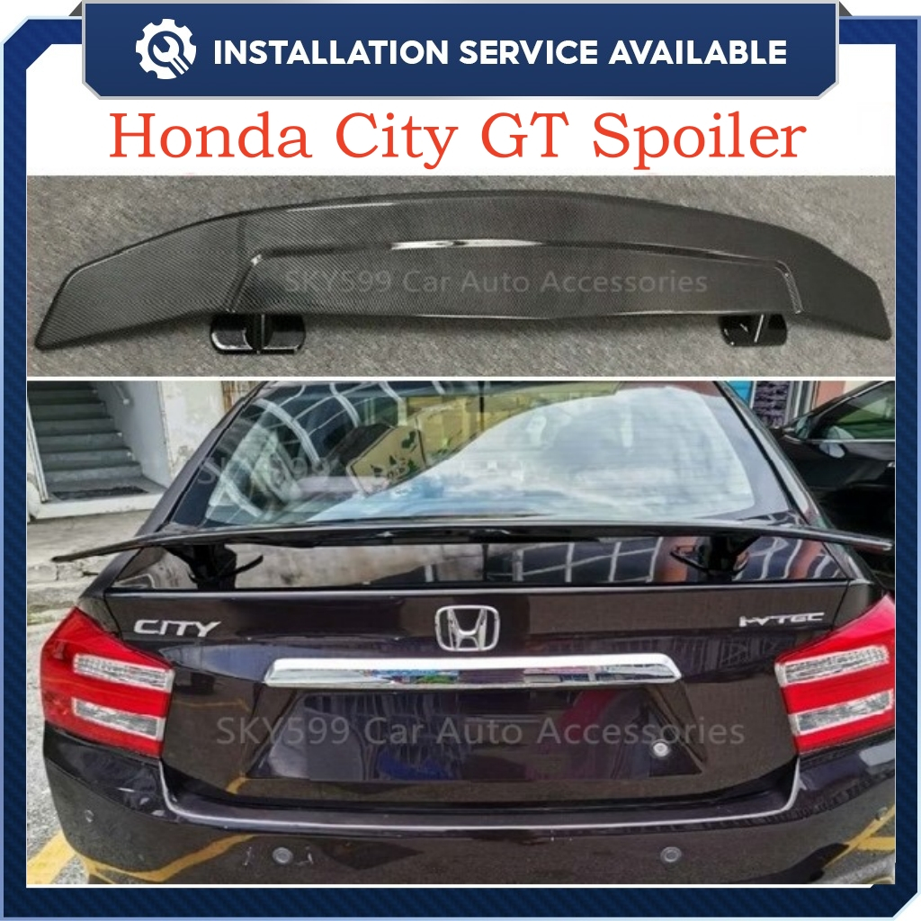 Honda City Universal Spoiler Black/Carbon/Red (NO NEED DRILL ...