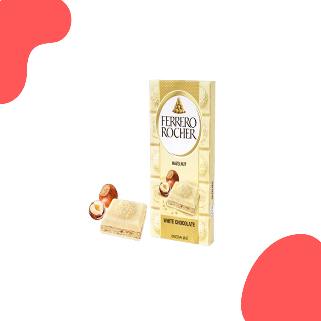 FERRERO ROCHER WHITE HAZELNUT BAR 90G | Shopee Malaysia