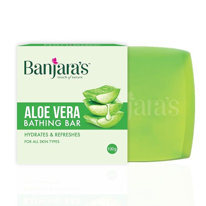 Banjara's Aloe Vera Bathing Bar 100g | Natural Moisturizing Soap for ...