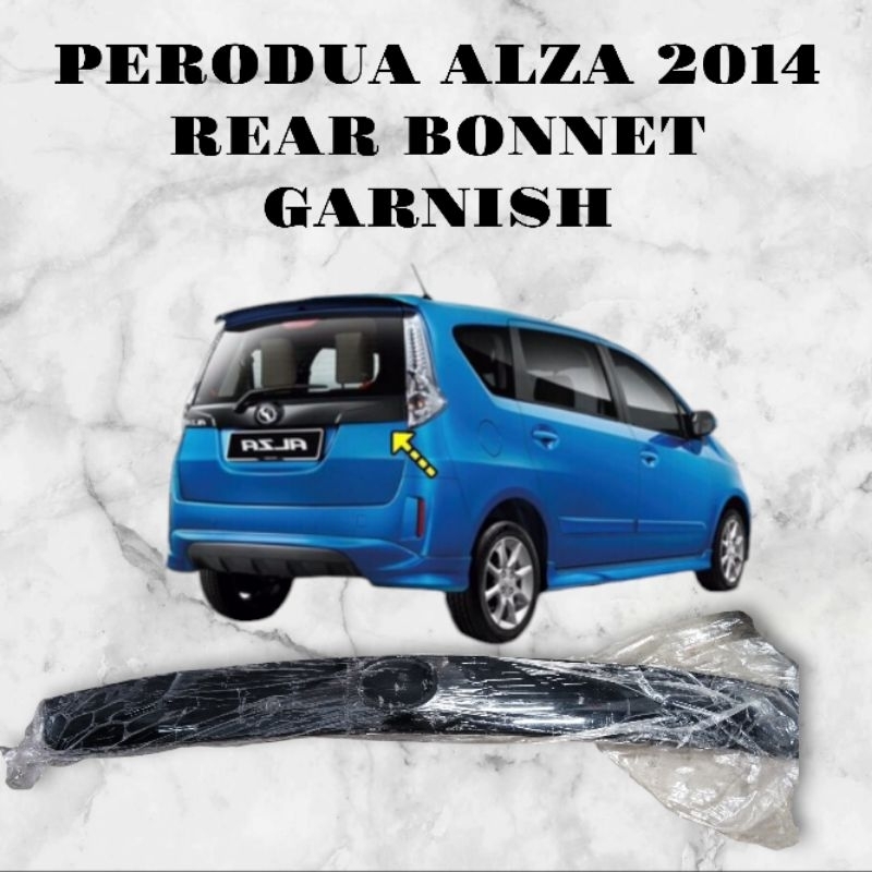 PERODUA ALZA 2014 REAR BONNET GARNISH COVER ORIGINAL ( NEW ) | Shopee ...