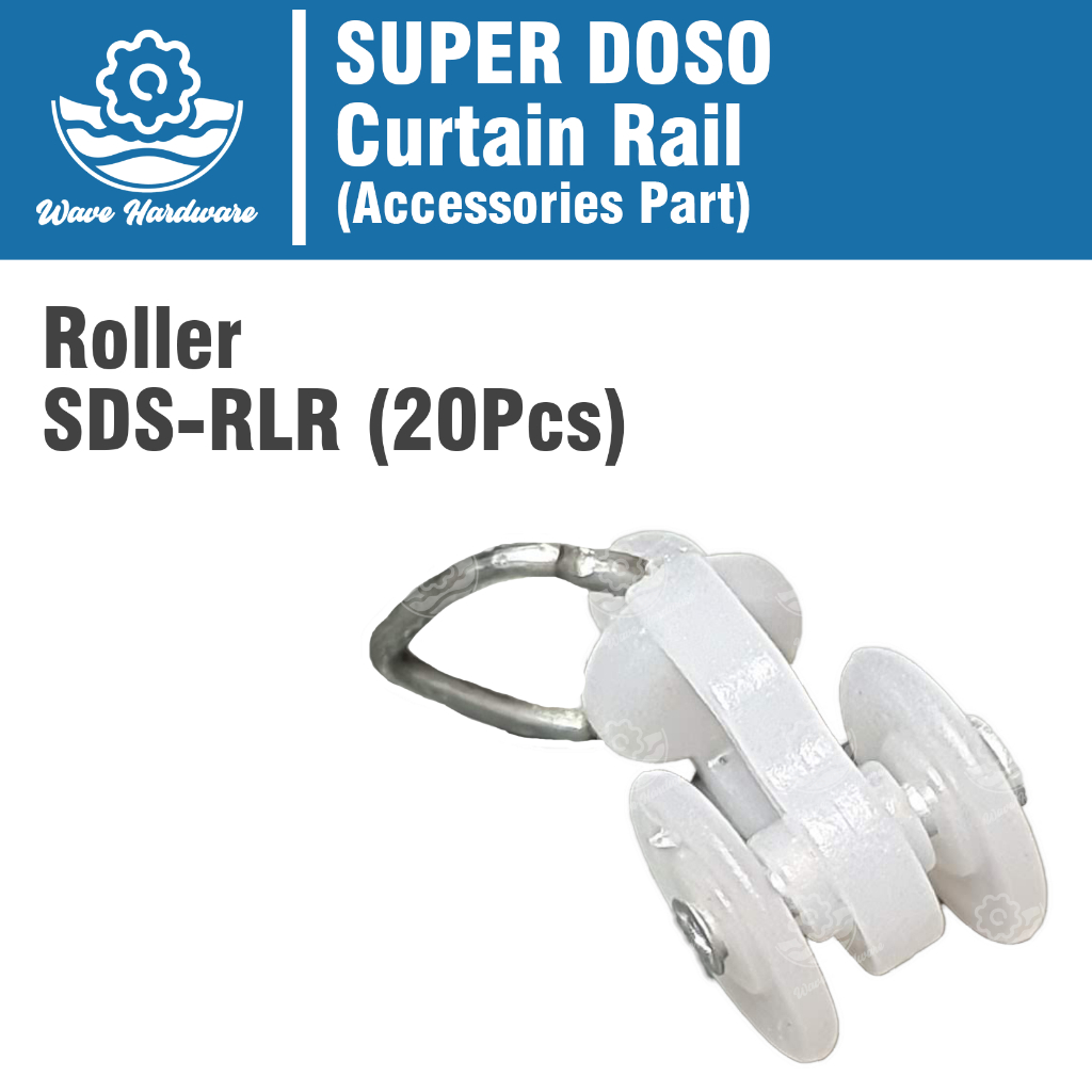DOSO Curtain Rail Accessories Curtain Roller / Roda Rail / Curtain Rail ...