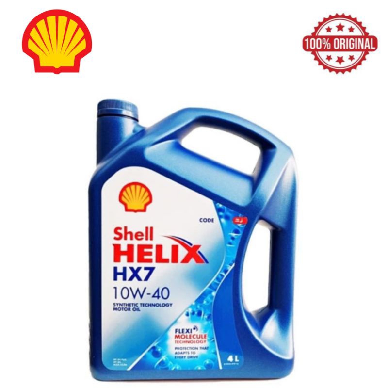 Shell Helix HX7 APl SN 10W40 Semi Synthetic Engine Oil (4L) For Proton ...